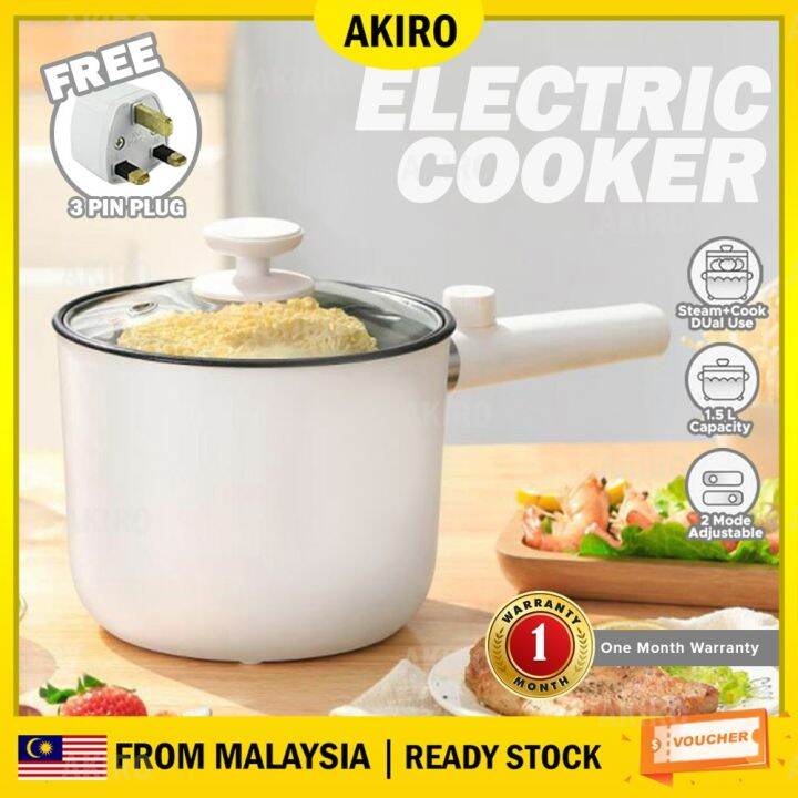 AKIRO HOME Malaysia Nano Ceramic 1500mL Electric Cooker Food Grade Non ...