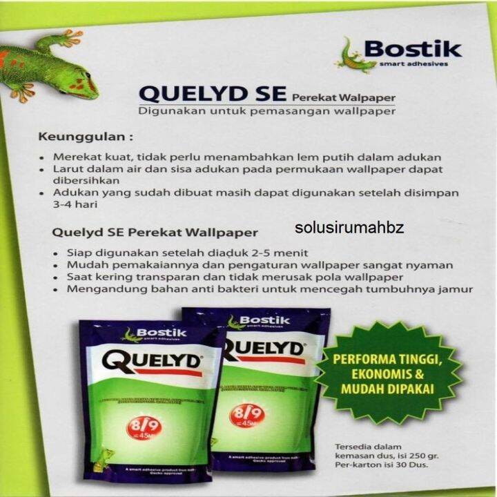 LEM WALLPAPER QUELYD 250GRAM 45M2 BUBUK CAMPUR AIR LEM TRANFER PAPER | Lazada Indonesia