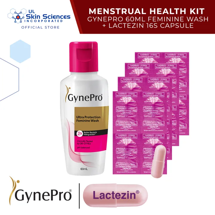 Menstrual Health Kit: Gynepro Ultra Protection Feminine Wash 60ml ...