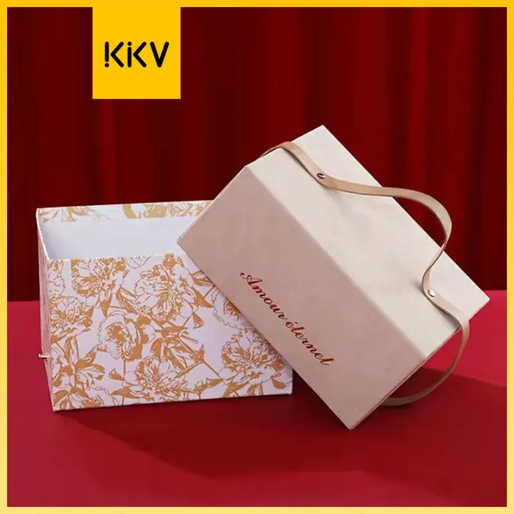 KKV -Suede Portable Gift Box·Beige Large | Lazada Singapore