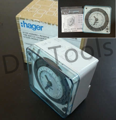 DIY.Tools 16A 24HRS HAGER TIMER【MADE IN FRANCE】TIME SWITCH WITH RESERVE ...