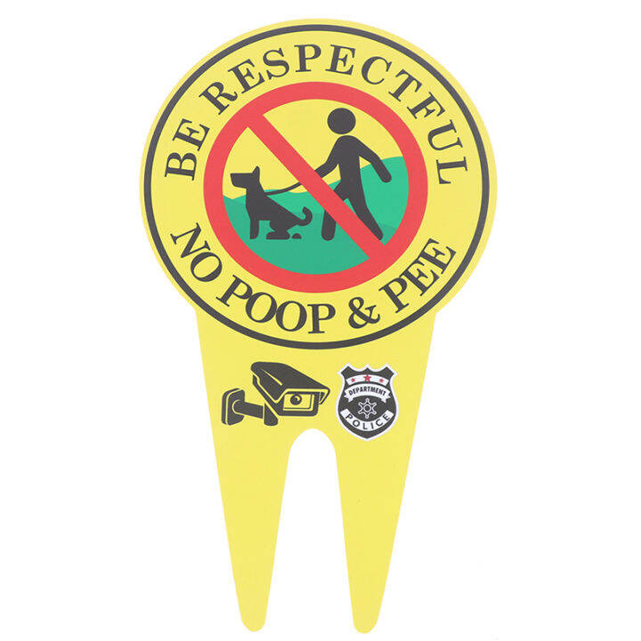 bluesea Double Sided No Pooping Dog Sign No Peeing Dog Sign With Stake ...