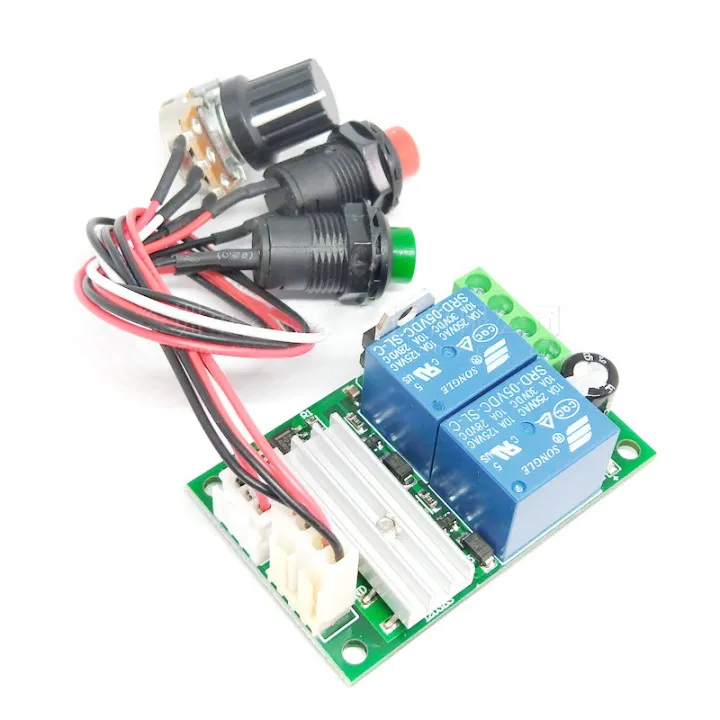 6V-24V 3A DC Motor Speed Control Controller (PWM) Regulator with Reversible Switch Electric Push ...