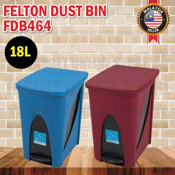 FELTON STEP BIN FDB464 18L Office School Indoor Dustbin Waste Garbage ...