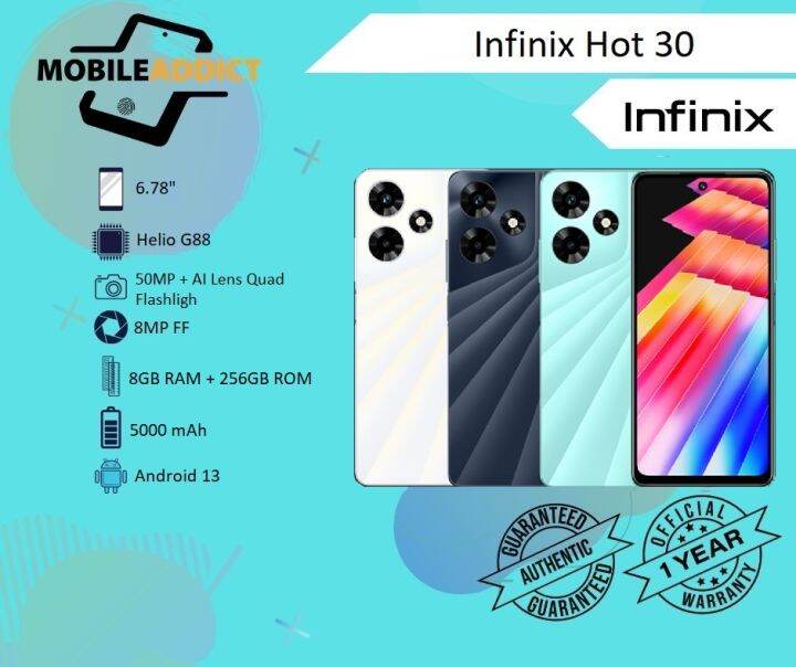 Infinix Hot 30 NTC, 1 year official warranty | Lazada PH