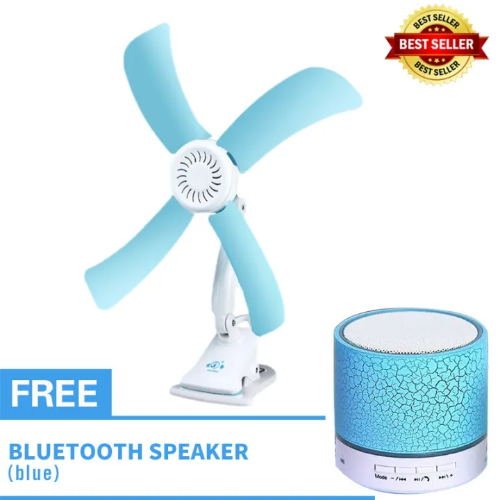COD Portable Clip Electric Mini Fans CLIP WALLSTAND Fan 4-leaf fan With ...