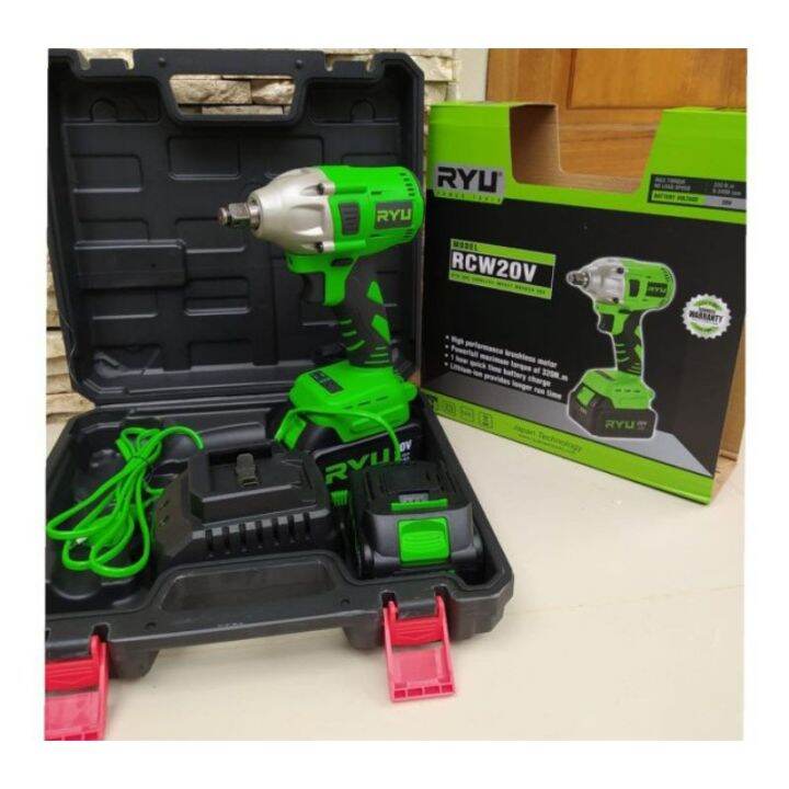 RYU RCW20V Impact Wrench Baterai Mesin Pembuka Baut 20V Cordless ...