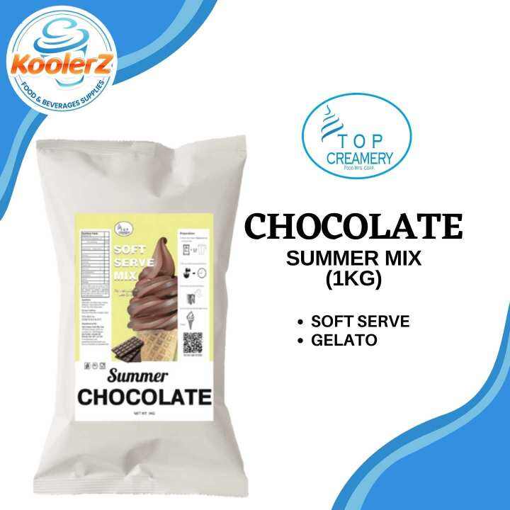 Top Creamery Summer Mix Soft-Serve Ice Cream Chocolate Powder 1kg ...