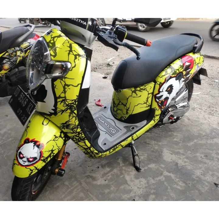 Stiker Scoopy Decal Scoopy Full Body Premium Yellow Angry Panda ...