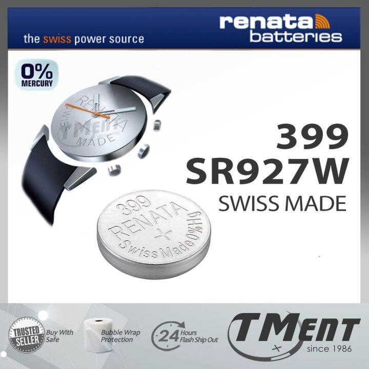 Renata 399 SR927W Genuine Battery Swiss Made sr927 sr927sw 927 927w 399 ...