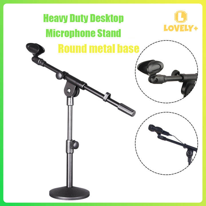 Metal Mic Desktop Stand Heavy Duty Microphone Stand For Conference ...