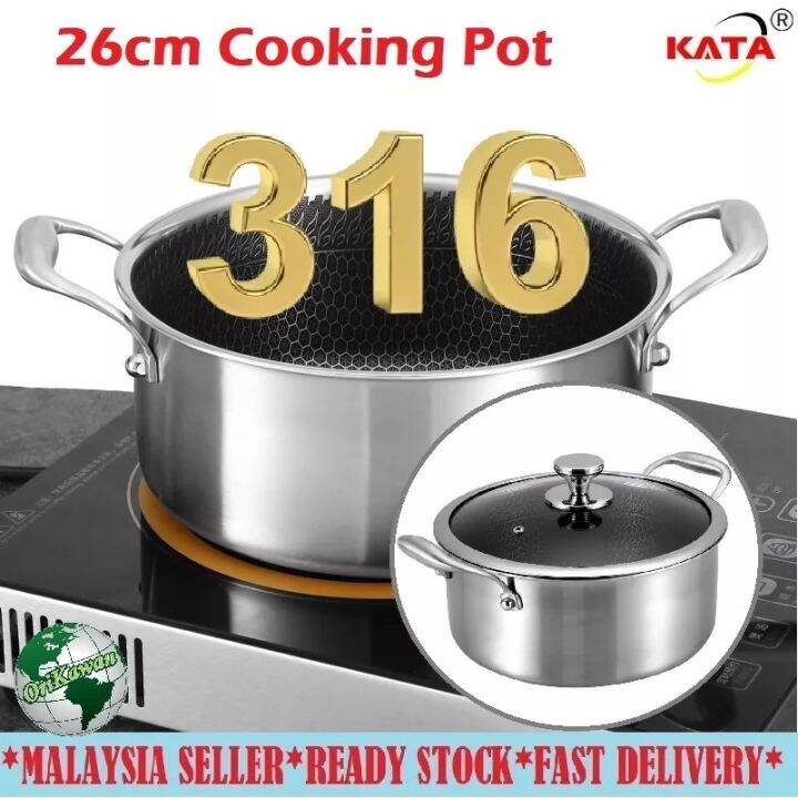316 Stainless Steel Pot 26 CM Diameter pot | Lazada