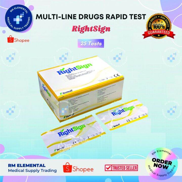 GHY-Multi line 2 DRUG cassette RightSign 25 kits | Lazada PH