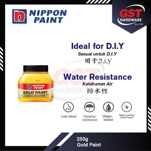 Nippon Paint Gold Paint for Metal 999 Gold Cat Emas Acrylic Paint ...