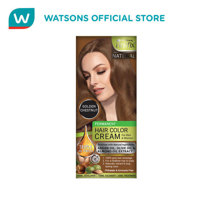 HAIRFIX Natural Hair Color Cream Golden Chestnut 200ml | Lazada PH