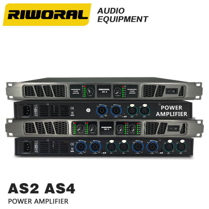 RIWORAL AS2 AS4 Audio Amplifier Two four Channels 8 Ohm 600 Watt D ...
