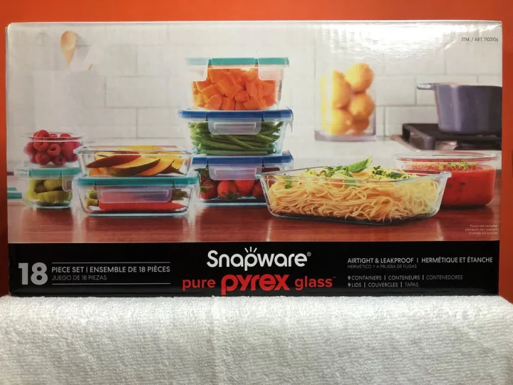 Kitchen & Beyond 18-piece Snapware Pure Pyrex Glass | Lazada PH