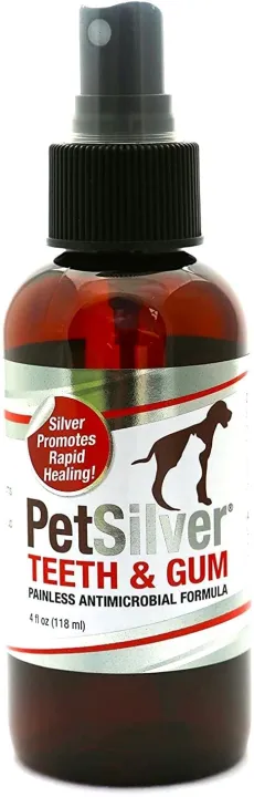 PetSilver Teeth & Gum Spray for Dogs and Cats with Chelated Silver ...