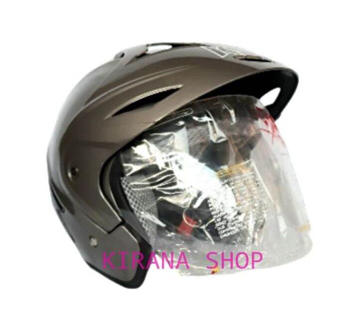 Helm Dewasa Pria Dan Wanita | Helm Jp5 Polos Warna Abu Abu | Lazada ...