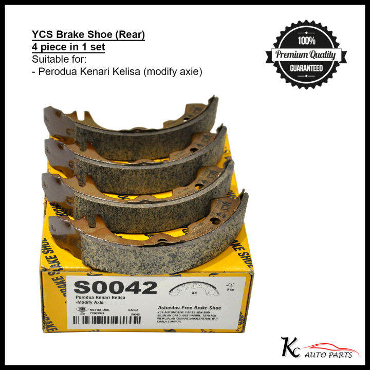 YCS Brake Shoe for Perodua Kenari Kelisa (S0042) (modify axie) (rear) | Lazada