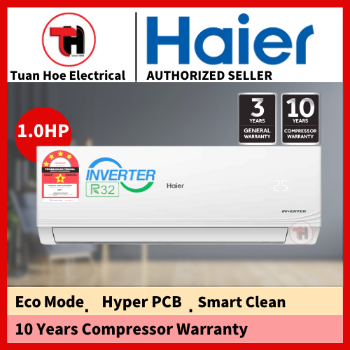 HAIER HSU-10VQB22 1HP R32 Inverter Aircond Penyaman Udara 冷器 | Lazada
