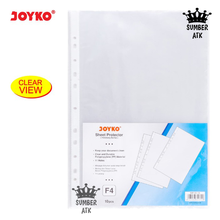 Sheet Protector Pelindung Kertas Joyko SHP-201-10 F4 1 Pack 10 Pcs ...