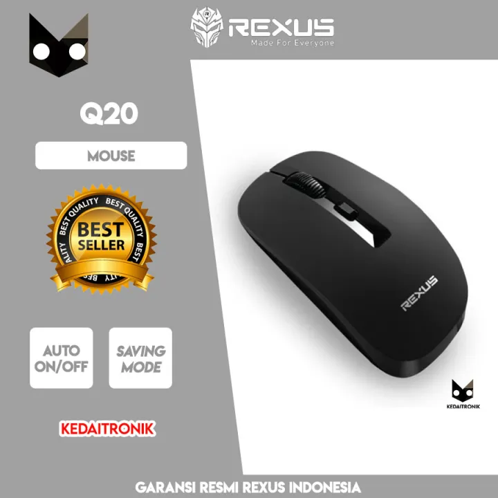 Rexus Mouse Q20 Wireless Silent Pixart PMW 3065 Power Saving Nano Q20 ...