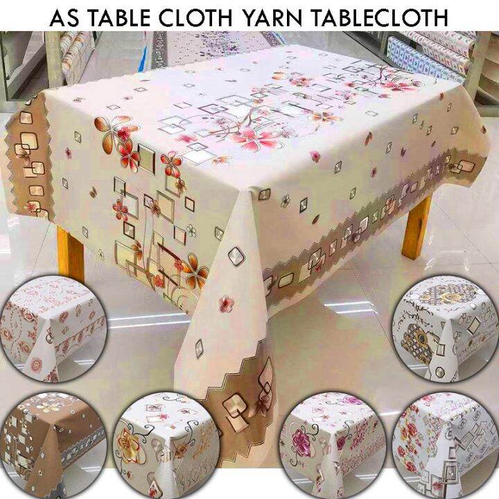 AS Table Cloth Yarn Tablecloth Table Cover Kitchen Dining Room Kain ...