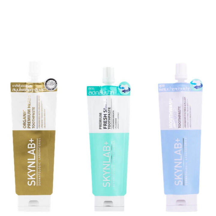 Skynlab ยาสีฟันสูตรระงับกลิ่นปาก ขนาด 12กรัม ขนาดทดลอง ( พร้อมส่ง 2สูตร ) สกินแล๊บ | Lazada.co.th