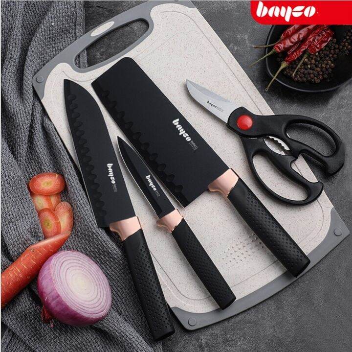 ★SG Warranty★BAYCO German 5 Pieces Knife Tool Sets Kitchen Stainless ...