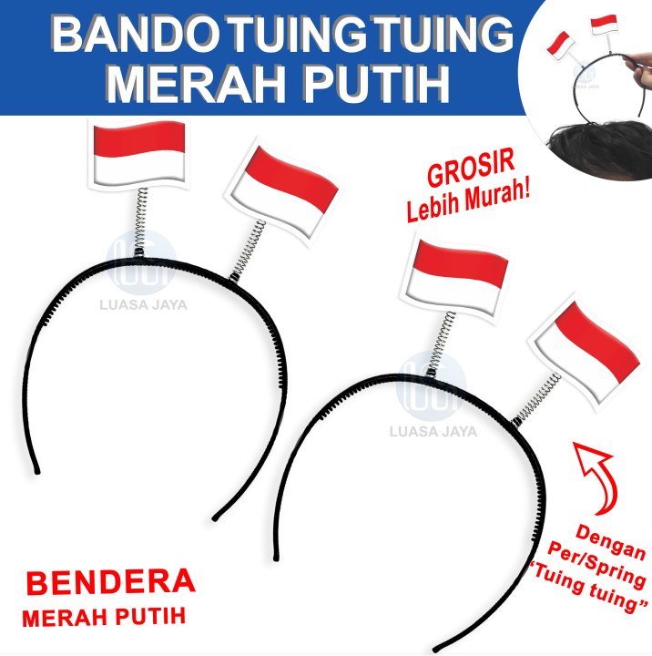 bando merah putih bendera atribut hiasan 17 agustusan aksesoris ...