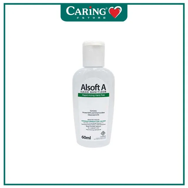ALSOFT A RAPID ACTING HAND RUB HAND SANITIZER 60ML | Lazada