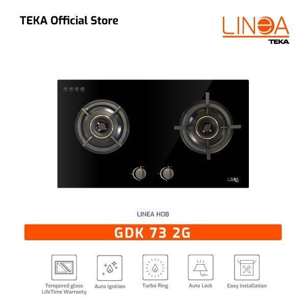 LINEA TEKA Kompor Tanam Kaca GDK 73 2G Kompor Gas 2 Tungku | Lazada ...