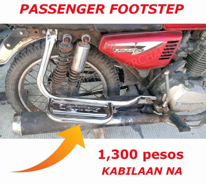 Valdez, Habal Habal Style, Stainless Foot Step for Passenger , TMX 125 ...
