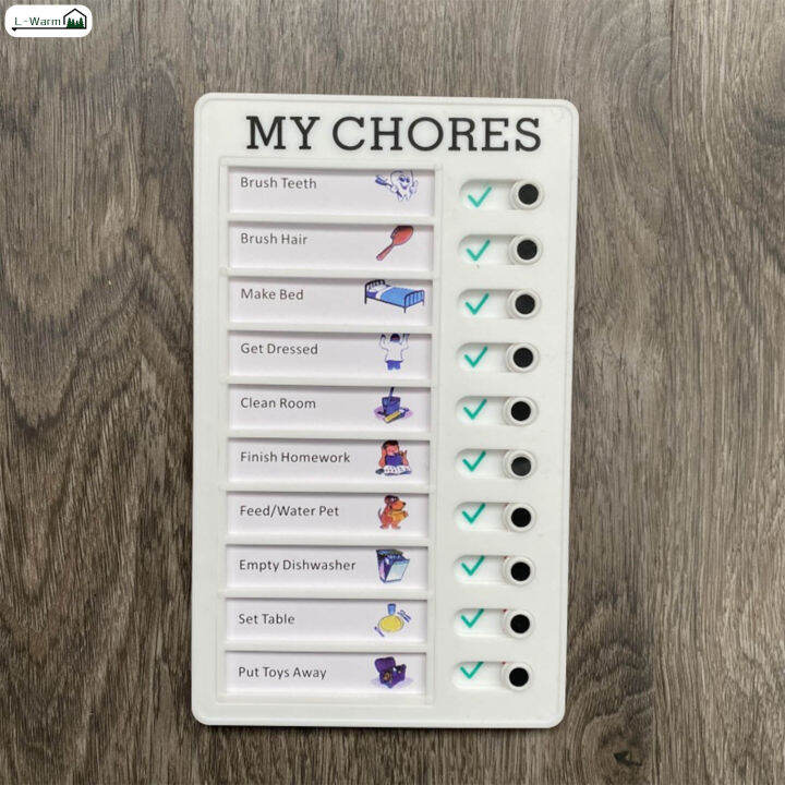 L-Warm Chore Chart Memo Checklist Board Daily to Do List Planner Check List Chore Board for Home ...