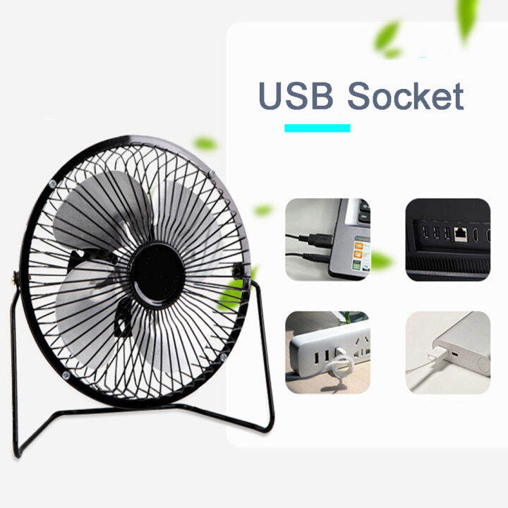 [Ready Stock]5.2 Inch USB FAN 360° Up/Down Adjustable Ultra-quite ...