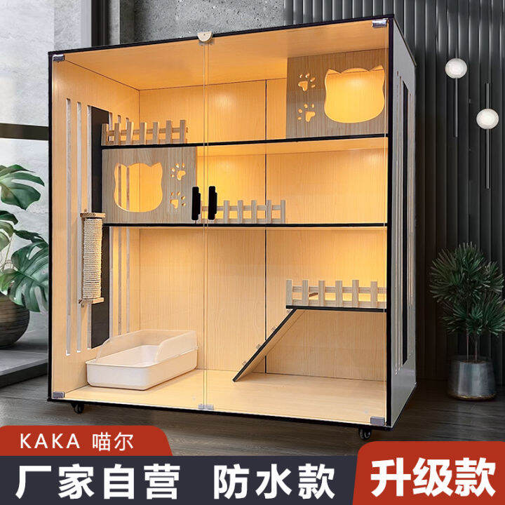 Cat Cage Villa Super Free Space Home Cat Cage Indoor two-story luxury ...