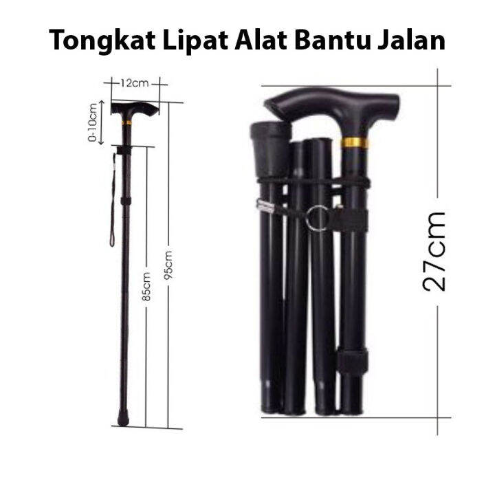 Alat Bantu Jalan Tongkat Kaki 1 Lurus Ringan dan Kokoh - Tongkat Lipat ...