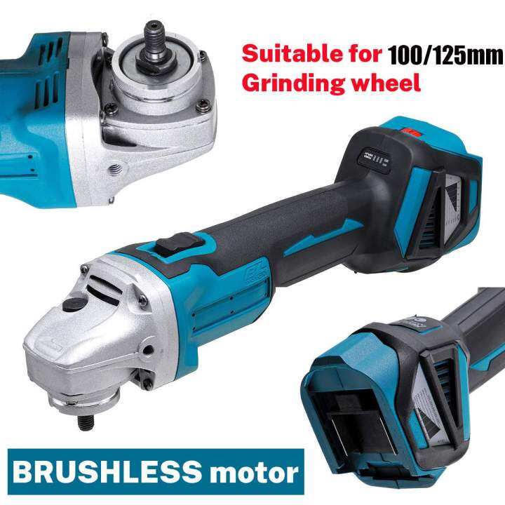 6 Speed 125mm100mm Brushless Cordless Electric Angle Grinder 2 ...