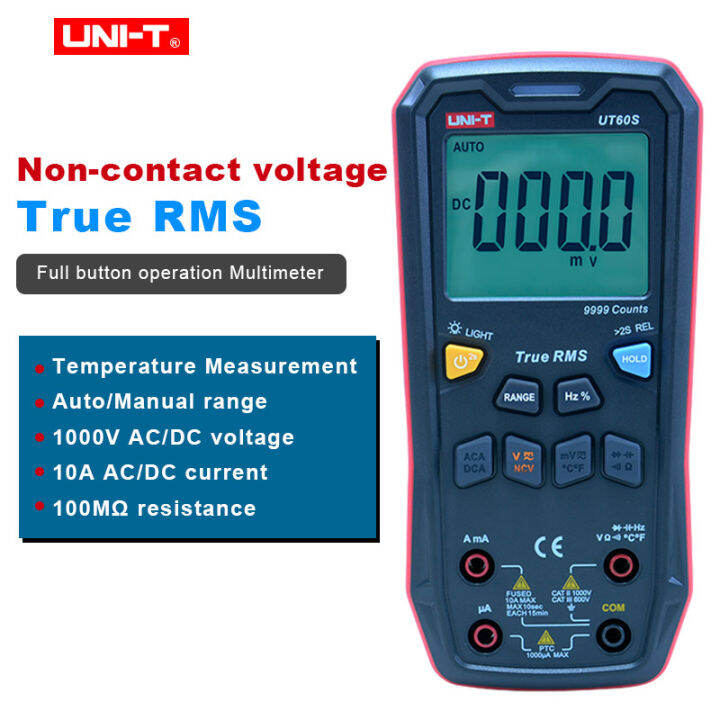 UNI-T UT60S True RMS Digital Multimeter 9999 Counts Auto Range AC DC ...