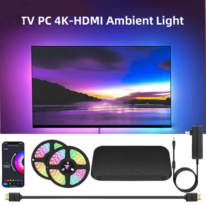 TV Computer Screen Color Sync Ambient LED Strip,4K HD Device ...