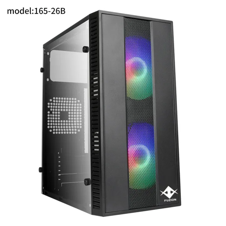 Fuzion 165-26B Mini Gaming Case With Power Supply - ATX-700W-500 (Black ... Fuzion 165-26B Mini Gaming Case With Power Supply - ATX-700W-500 (Black ...