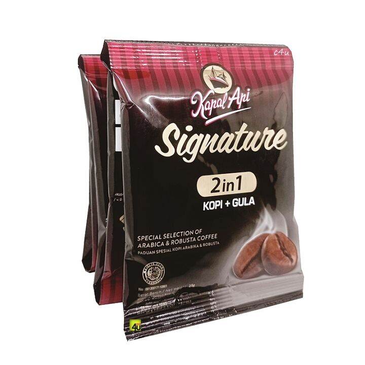 Kapal Api SIGNATURE 2in1 - Kopi Plus Gula Spesial - Paket 5 sachet | Lazada Indonesia