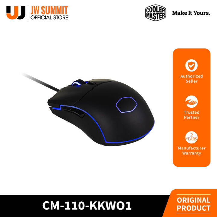 Cooler Master CM110 6000 DPI Optical Sensor 3-Zone RGB Wired Gaming ...