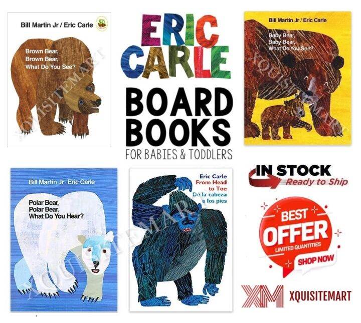 (READY STOCK) Eric Carle Board Books - Brown Bear/Baby Bear/Polar Bear ...