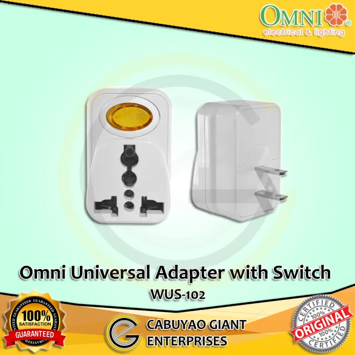 Omni Universal Adapter with Switch 10A 250V WUS-102 | Lazada PH