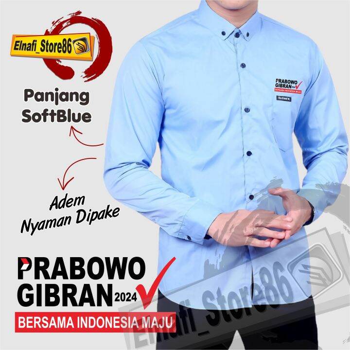 BAJU KEMEJA KAMPANYE PRABOWO GIBRAN KAIN VITO PREMIUM COD BAYAR ...
