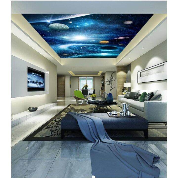 Custom Universe Starry Sky Mural 3d Ceilings Mural Wallpapers for Kids Room Children's Room Boys ...