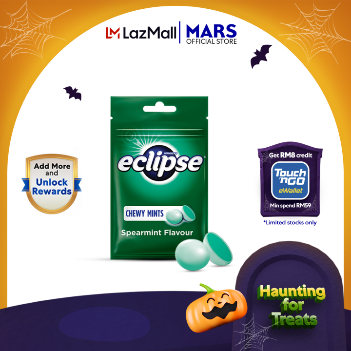 Eclipse Chewy Mints Spearmint Bag 45g Chewy Candy / Intense Freshness ...