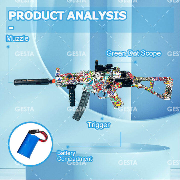 MP5K Pellet guns with goggle for Adults/Kids gel blaster guns airsoft ...